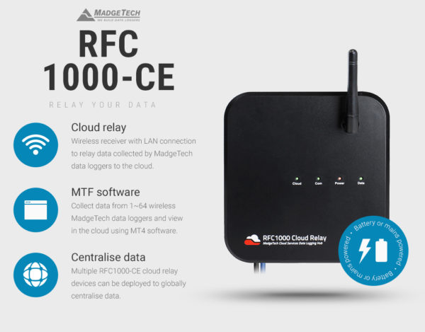 RFC1000-CE Cloud Relay for MadgeTech Data Loggers