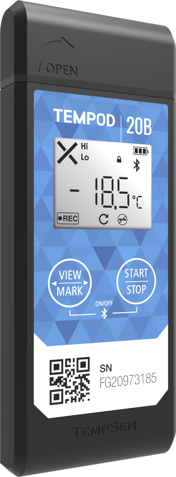 TempSen Tempod 20B Bluetooth Temperature Data Logger