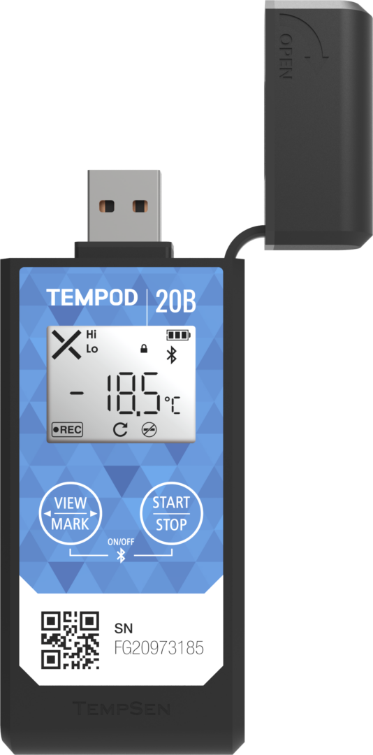 TempSen Tempod 20B Bluetooth Temperature Data Logger – Loggershop