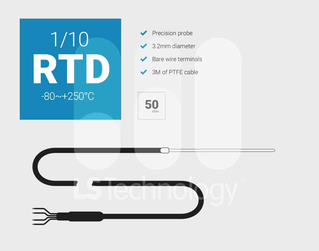 PR02-RT4 PT100 RTD Precision Temperature probe 1/10 DIN – Loggershop