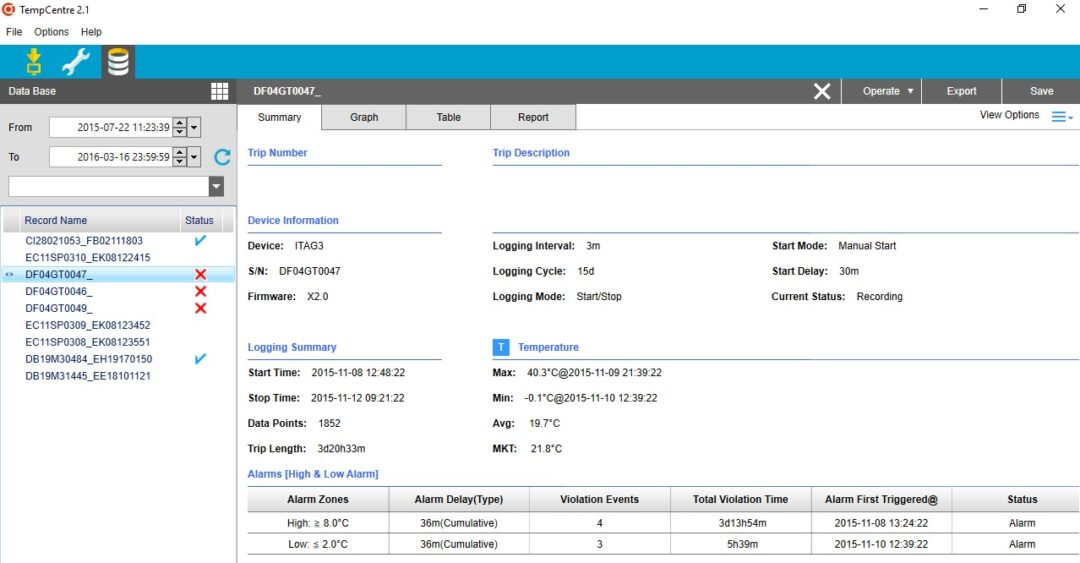 Tempsen Tempcentre and Express Data Logger Software – Loggershop