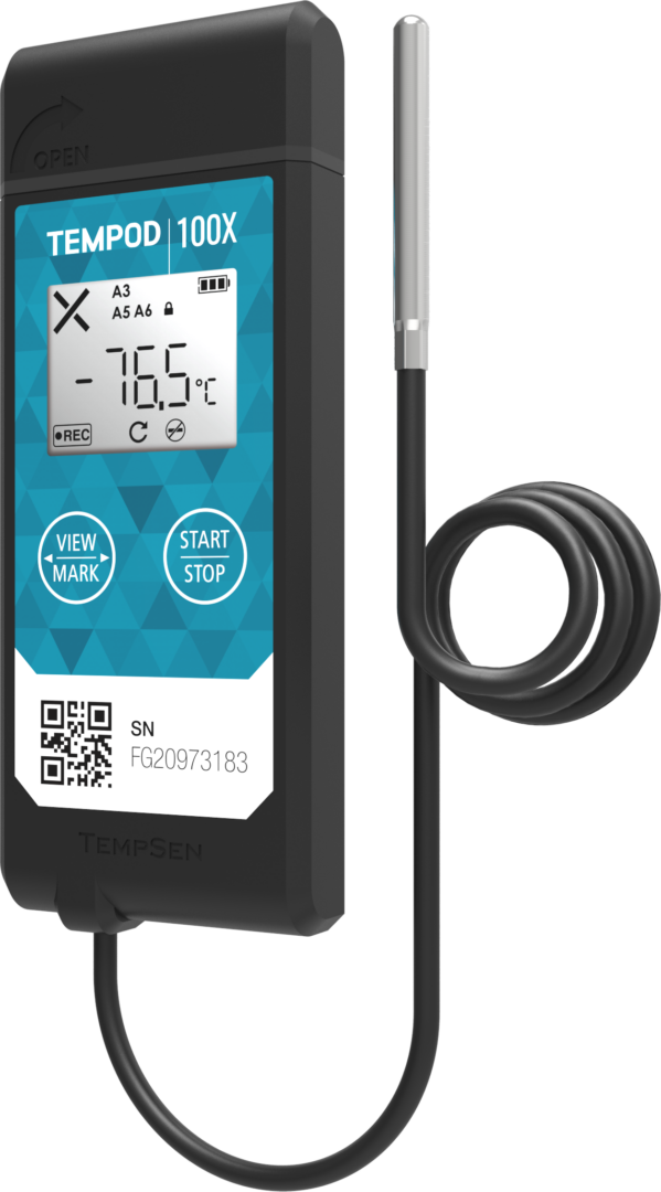 TempSen Tempod 100X Dry Ice Temperature Data Logger with External Probe – Loggershop