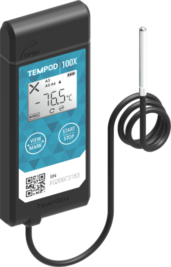 TempSen Tempod 100X Dry Ice Temperature Data Logger with External Probe ...